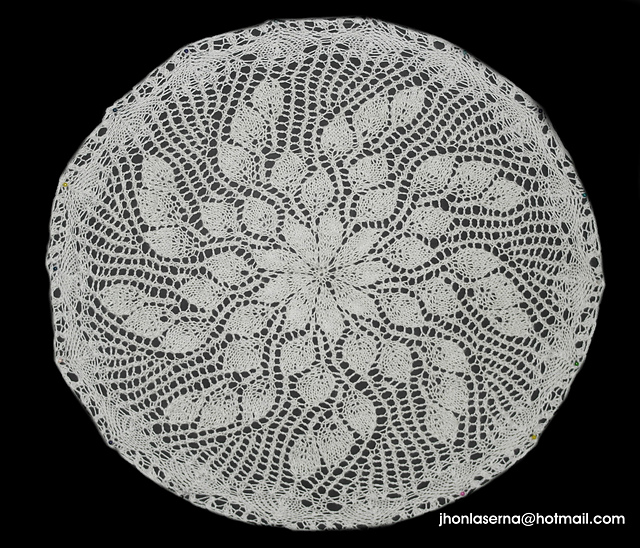 Found an amazing doily pattern with a few issues... fixed them, and now ...